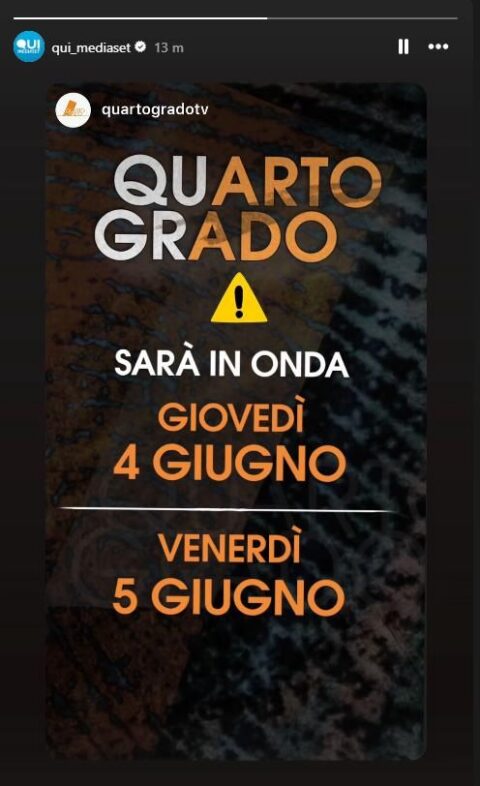 Quarto Grado, cambio programmazione: la decisione di Mediaset - TvBlog